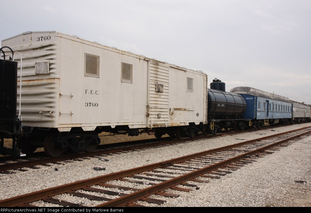 Workshop Car #3760. Part of the FEC Historical Society's collection stored at the Hialeah Yard